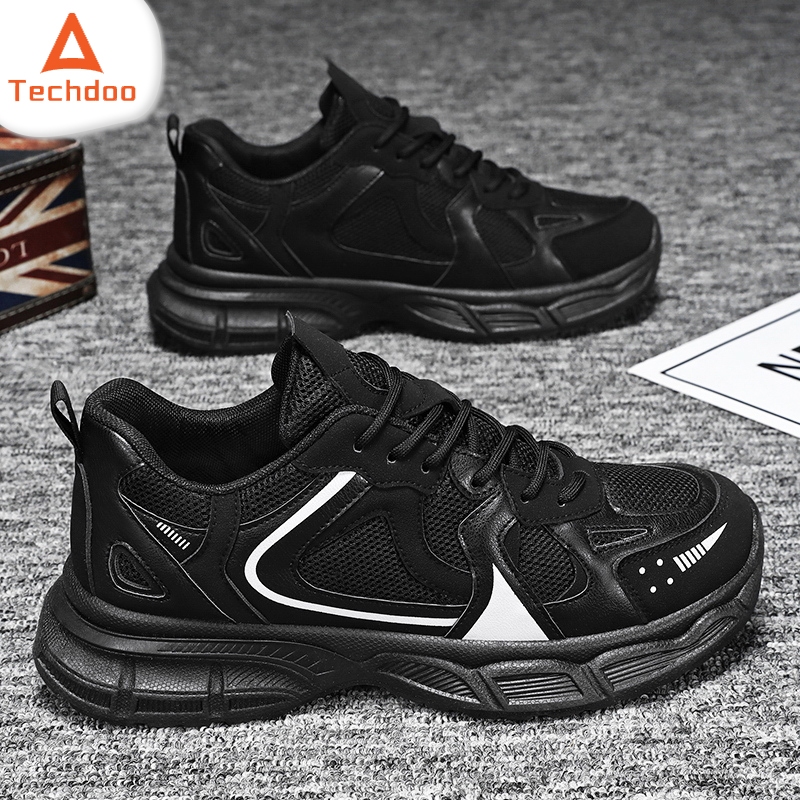 Jual Techdoo Sepatu Casual Sneakers Pria Sepatu Olahraga Sport Running Shoes Men Keren Anti Slip ...