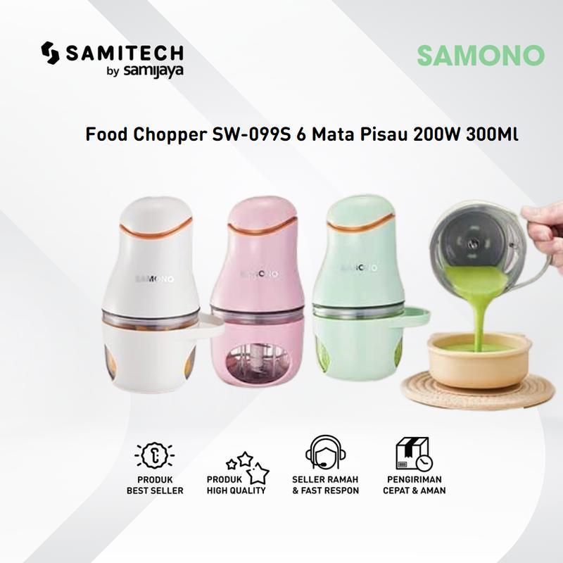 Jual FOOD PROCESSOR CHOPPER PORTABLE SAMONO SW-099s SW099s 200WATT 0.3 ...