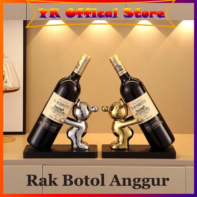 Jual Rak Botol Anggur Minuman Bottle Rack Wine Holder Dekorasi Meja Bar ...