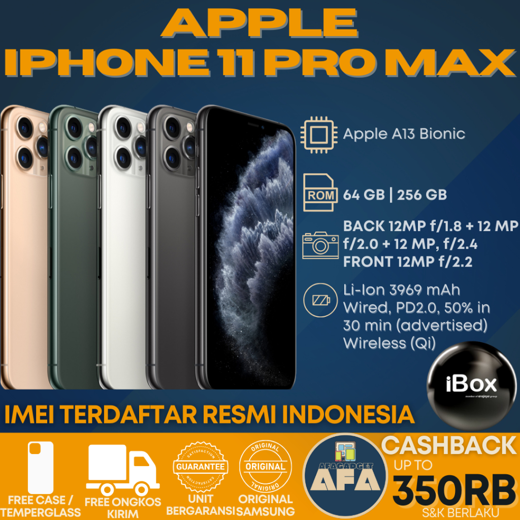 Jual Apple iPhone 11 Pro Max | 64GB 256GB | Second Original Fullset Resmi Indonesia | Shopee ...