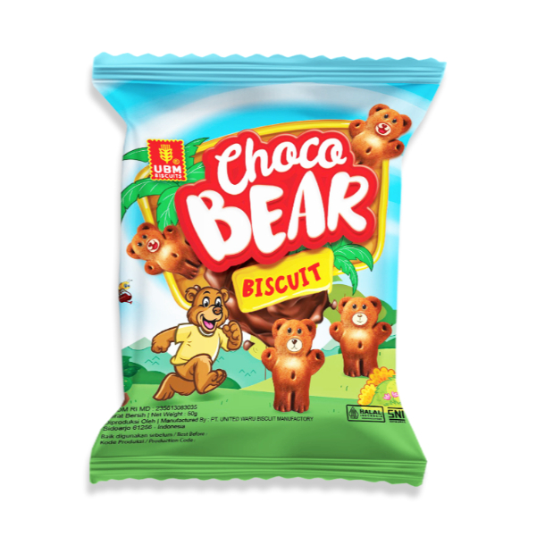 Jual Snack UBM Choco Bear Chocolate Biskuit 50gr | Shopee Indonesia