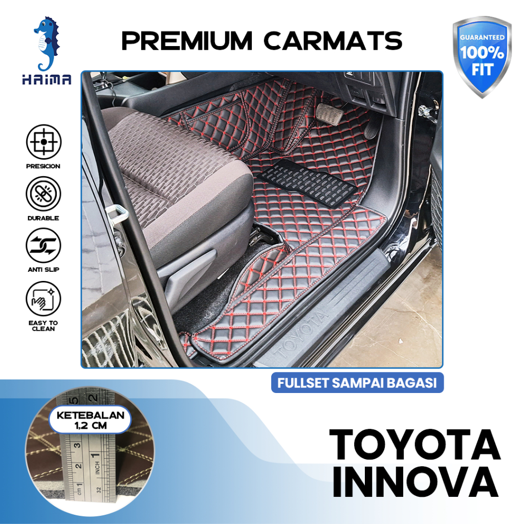 Jual Karpet Mobil Haima Toyota Innova Reborn 2016-2024 Fullset Bagasi ...