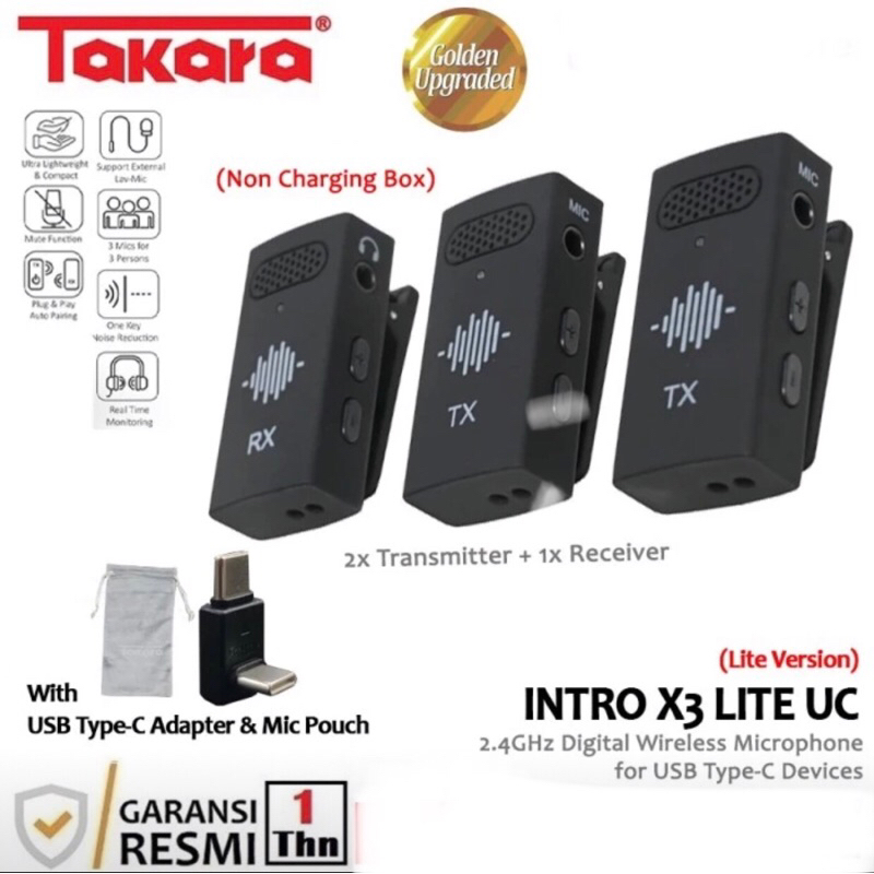Jual Takara INTRO X3 Lite Version Digital Wireless Mic Microphone ...