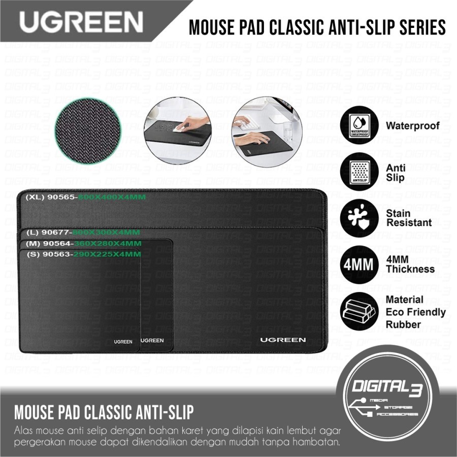 Jual Ugreen Mouse Pad Classic Series Anti-Slip Waterproof Alas Mouse ...