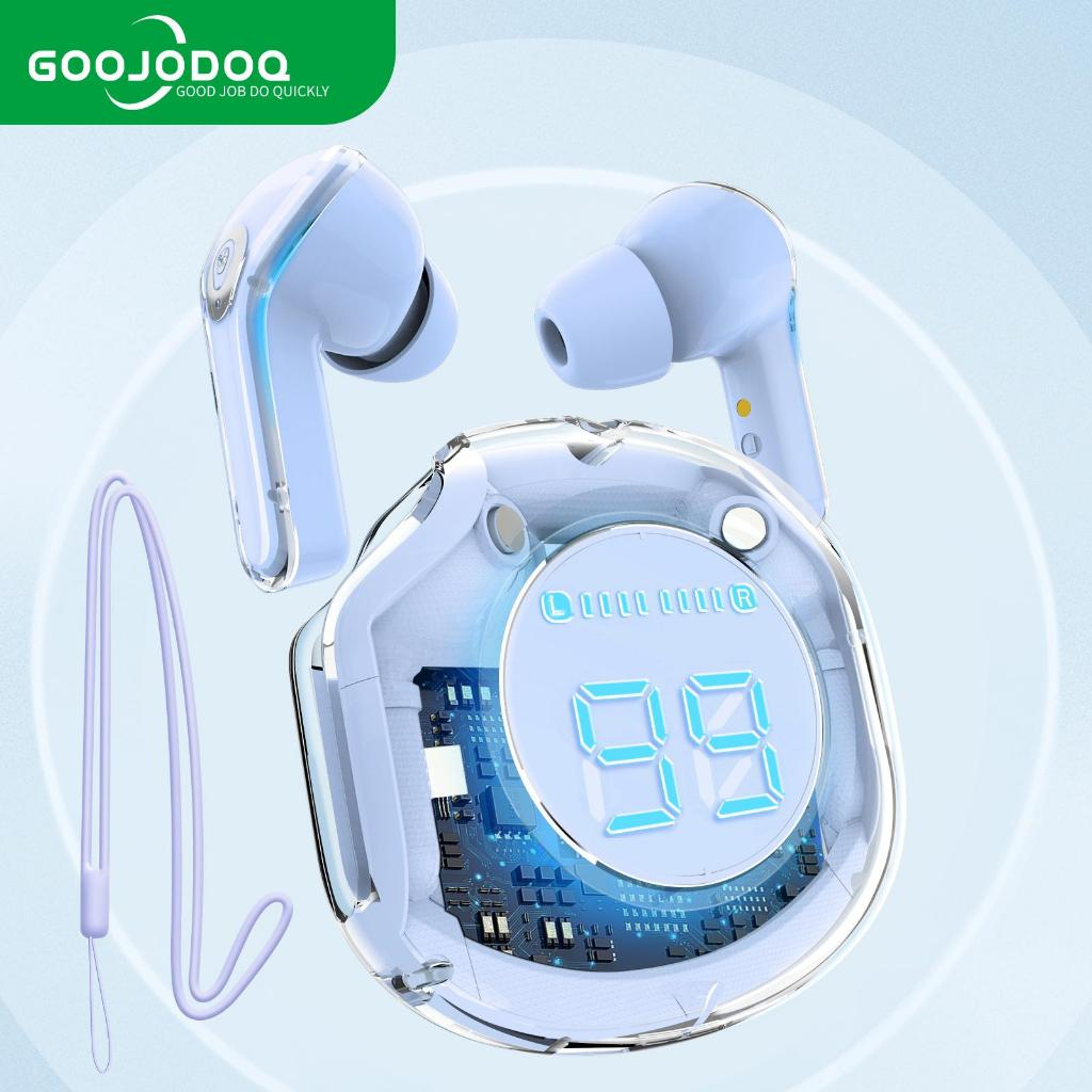 Jual GOOJODOQ J187 TWS EARPHONE HEADSET BLUETOOTH V5.3 Two-Channel Stereo Transparent Shell ...