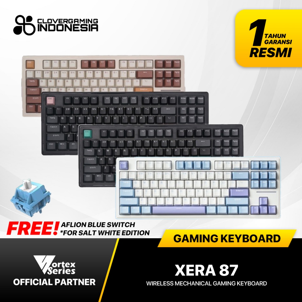 Jual Vortexseries Xera87 Xera-87 Wired Keyboard Gaming TKL Gasket Mount ...