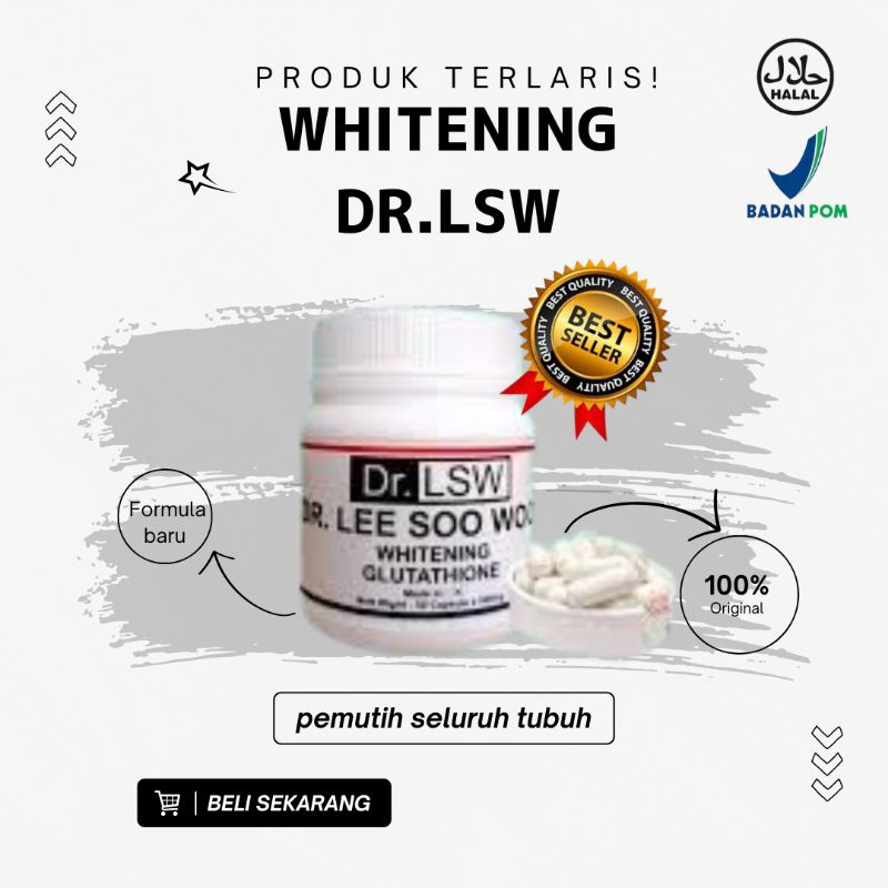 Jual Dr Lsw Suplemen Pemutih Badan Whitening Glutathione 7x Lebih Cepat | Shopee Indonesia