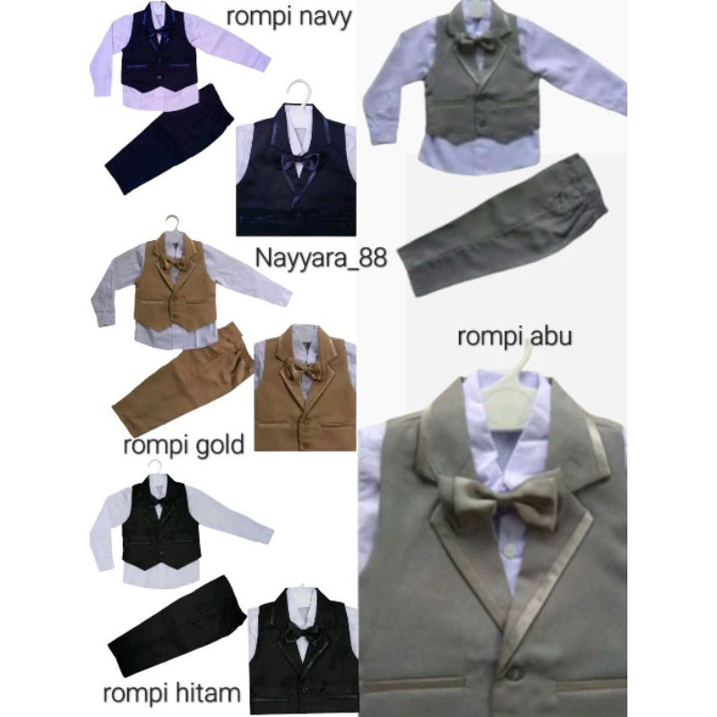 Jual setelan rompi jas anak laki laki 1-13tahun setelan rompi tuxedo ...