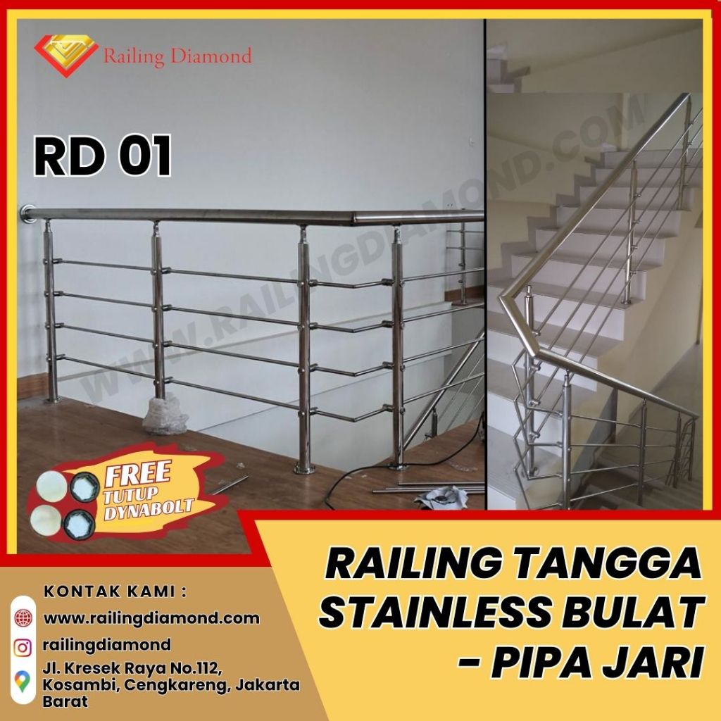 Jual Tiang Railing Tangga Stainless RD 01 | Shopee Indonesia