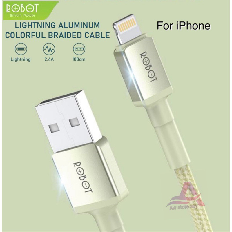 Jual [ROBOT R-SL YELLOW] KABEL DATA l-PH0NE USB LIGHTNING FAST CHARGING ...