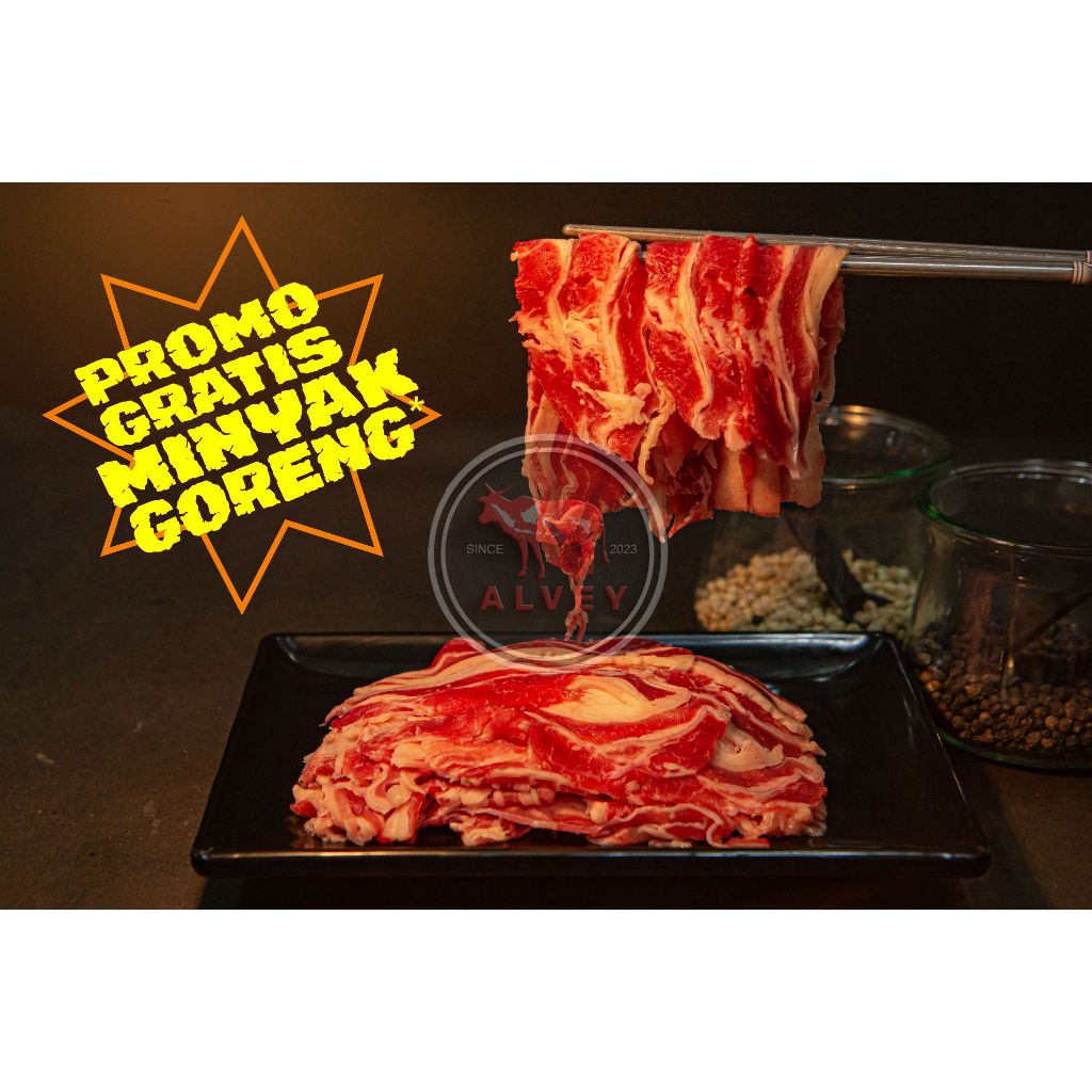 Jual Daging Slice Sapi shortplate - ALVEY BEEF - Vacum Pack - Premium ...