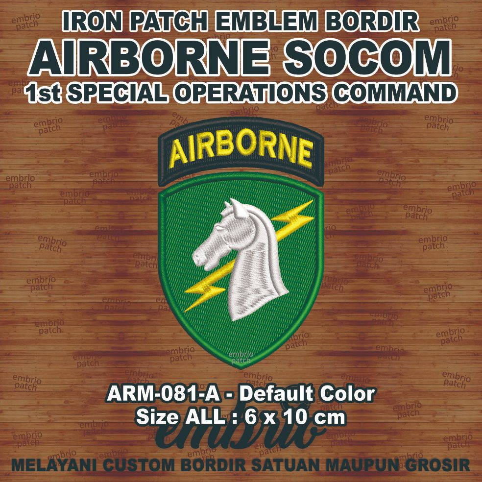 Jual ARM-081-A Patch AIRBORNE SOCOM 1st SPECIAL OPERATIONS COMMAND US ...