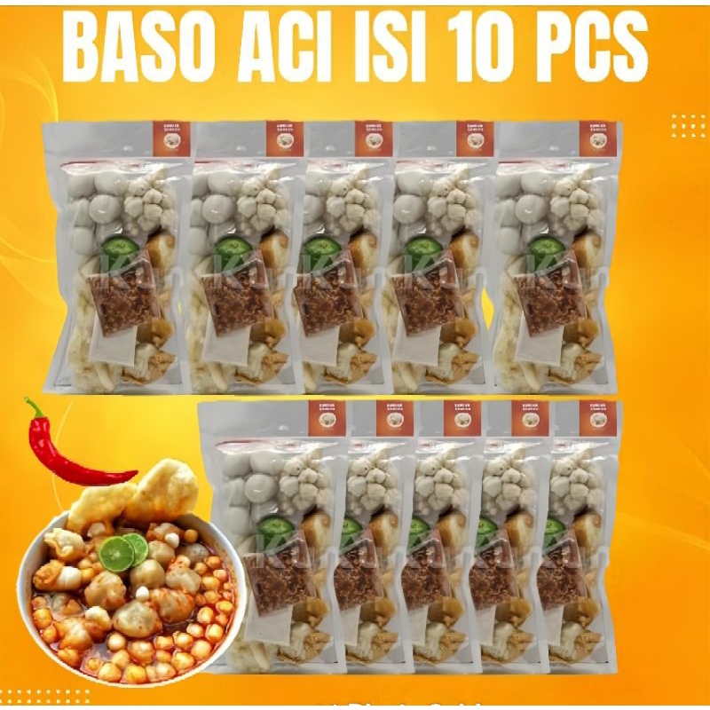 Jual Baso Aci instan paket 10pcs murah / Bakso aci instan komplit ...