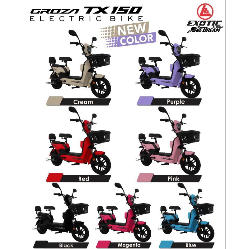 Jual SEPEDA LISTRIK EXOTIC GROZA TX 150 E BIKE | Shopee Indonesia