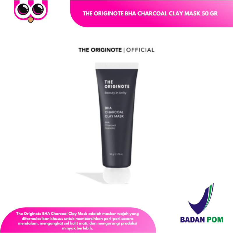 Jual THE ORIGINOTE BHA CHARCOAL CLAY MASK 50 GR MASKER WAJAH MUD MASK ...