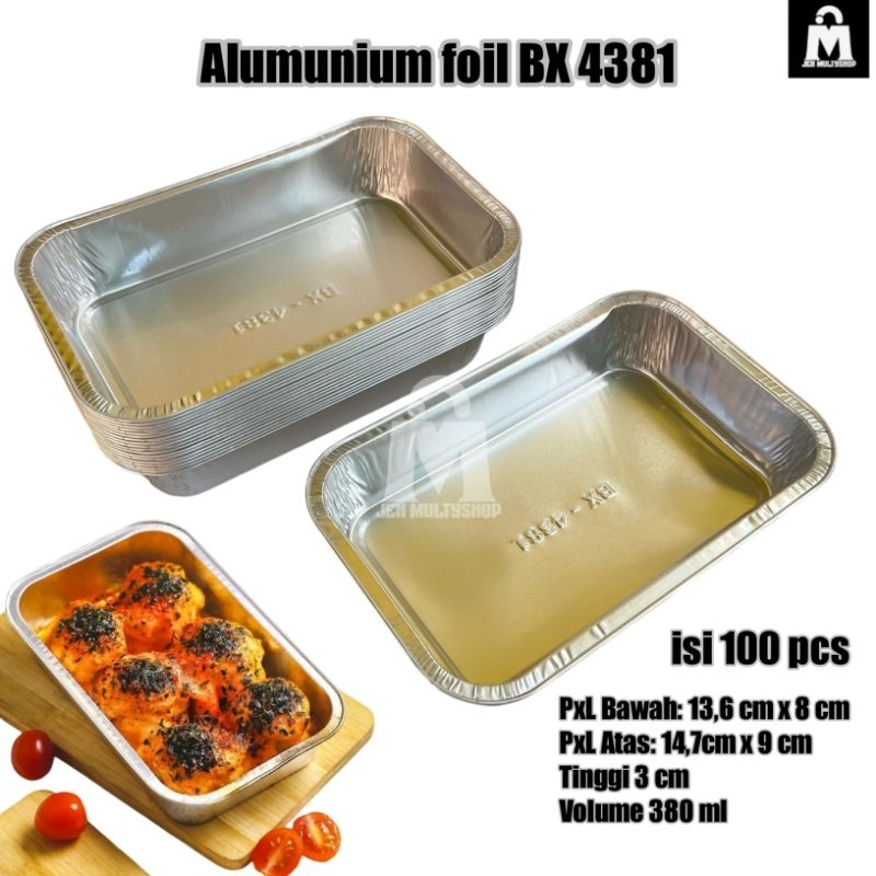 Jual Alumunium foil BX 4381 / AX 350 isi 100 pcs plus tutup / tanpa tutup /untuk dimsum mentai ...