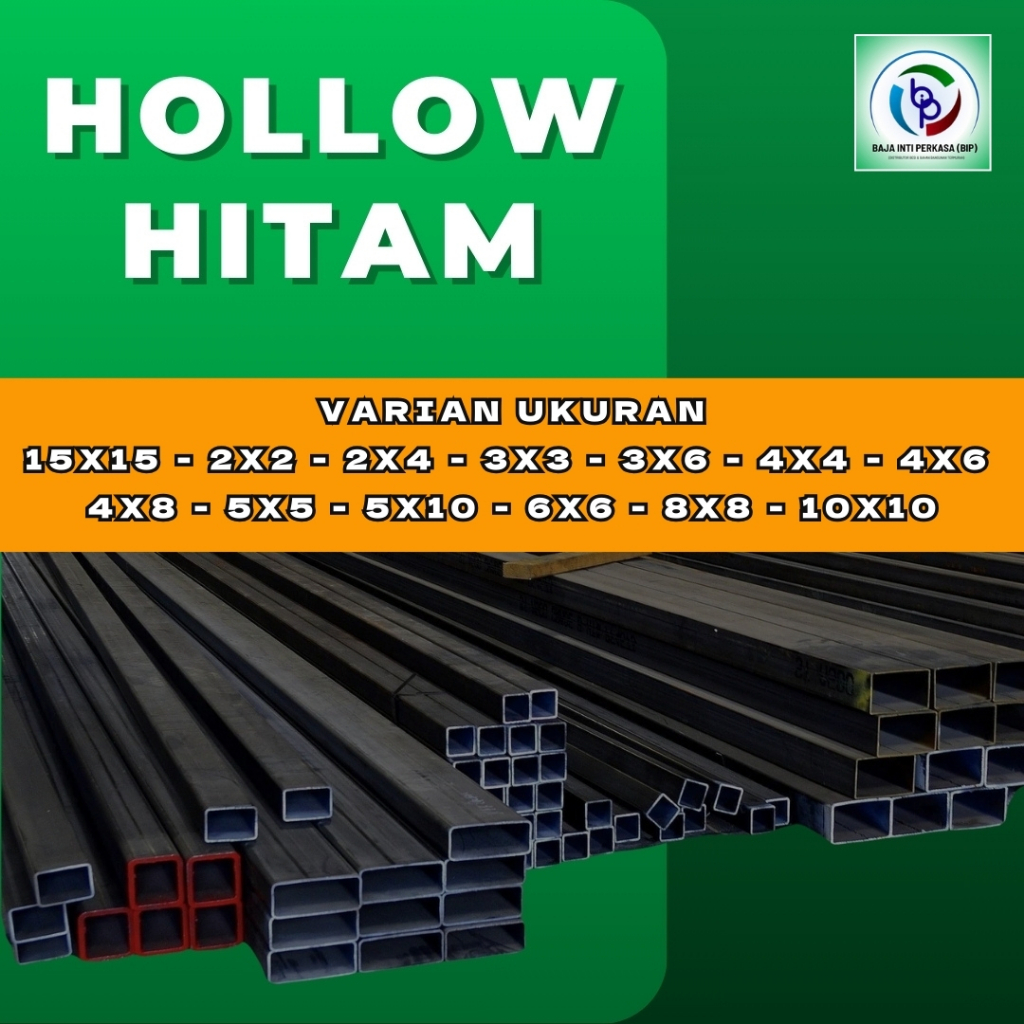 Jual (Part 1) Besi Hollow Kotak Hitam Banci/Holo Tiang Hitam Ukuran 2x4 ...