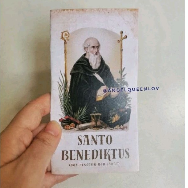 Jual Lembar Doa Santo Benedictus / Doa Pengusir roh jahat St Benedictus ...