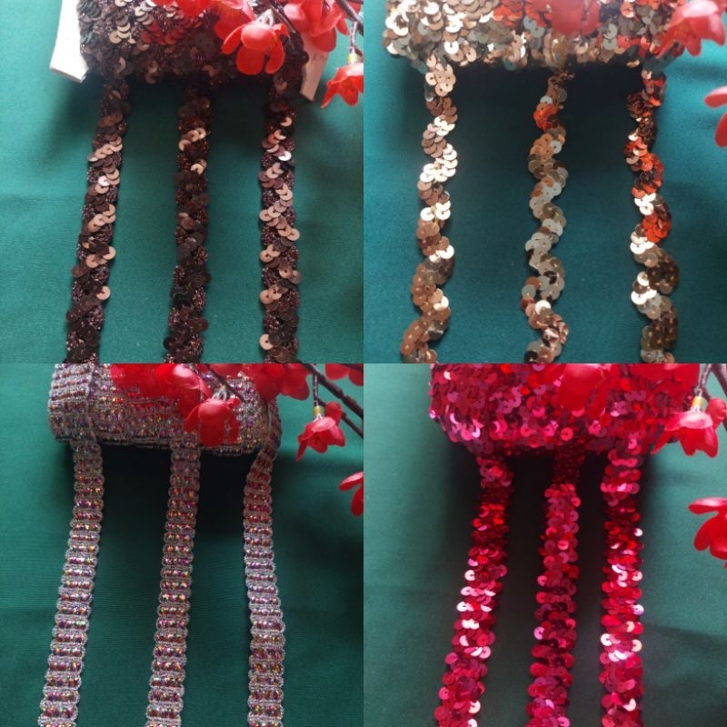 Jual Renda full payat/parian warna/lebar 2CM harga per (90CM)Rp.4000 ...