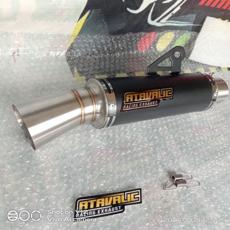 Jual silencer selencer knalpot racing samlong original atavalic black ...