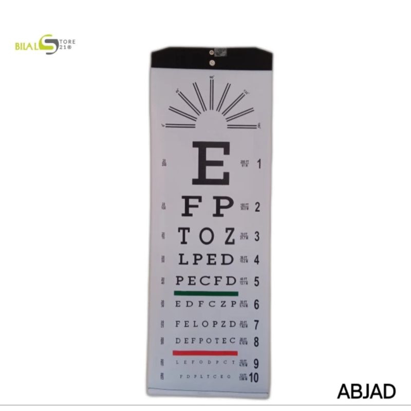 Jual Snellen Chart Test Mata / Snelen Chart Alat Test Rabun / Alat ...
