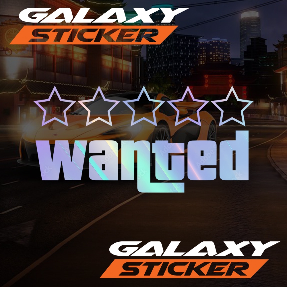 Jual cutting sticker variasi mobil GTA wanted.stiker motor mobil wanted ...