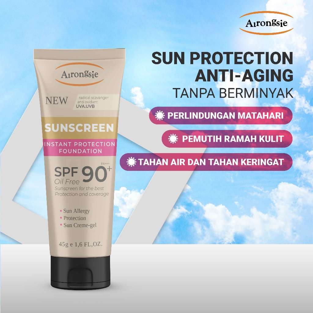Jual Airongsie Sunscreen SPF 90+ Foundation | Sun Protection & Anti ...
