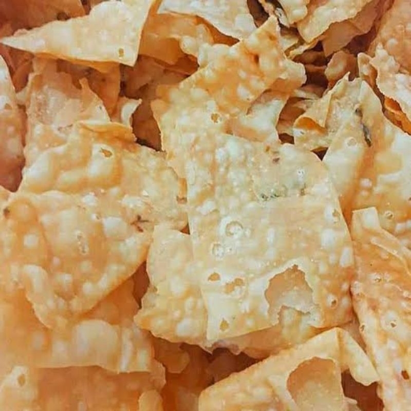 Jual 1kg PANGSIT GORENG ORIGINAL RENYAH CEMILAN SNACK ZAHRA | Shopee ...