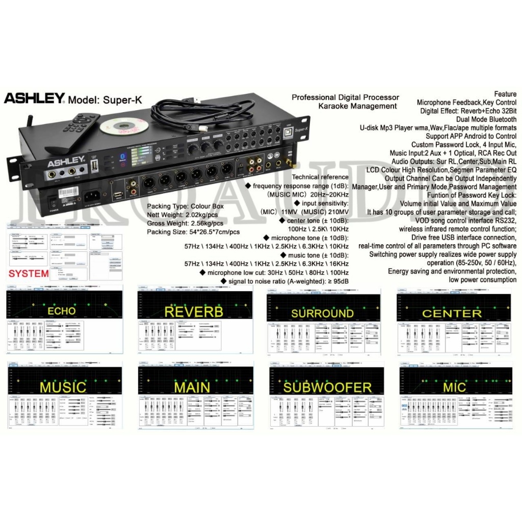 Jual PROCESSOR DIGITAL KARAOKE MANAGEMENT ASHLEY SUPER K ORIGINAL ...