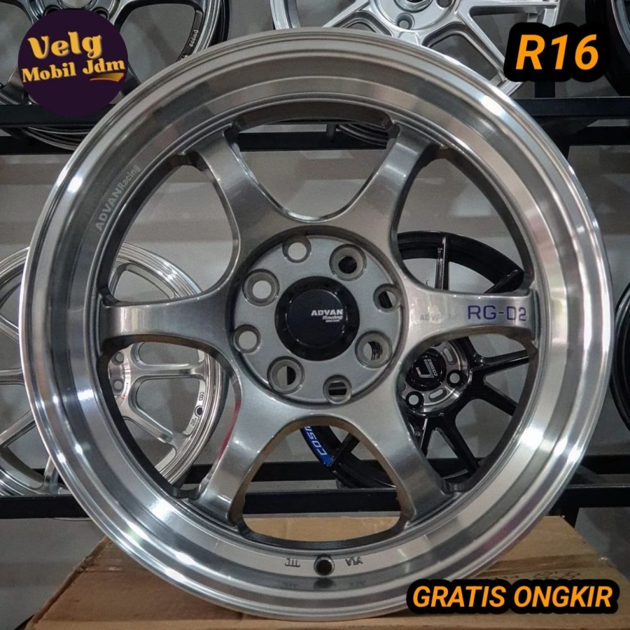 Jual velg mobil r16 lebar 7 ADVAN RG D2 FLOW FORMING velg ring 16 livina raize rocky freed veloz ...