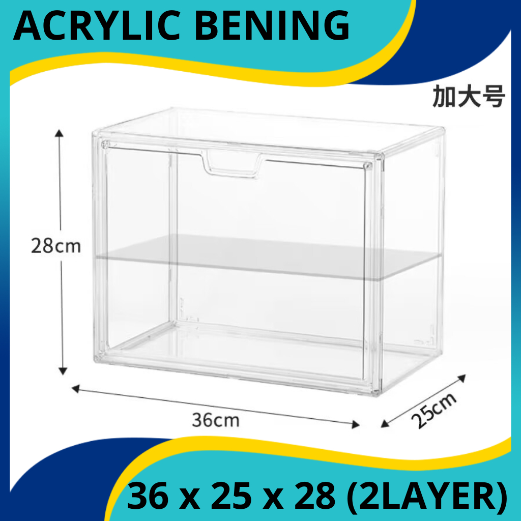 Jual ACRYLIC BOX Transparent STORAGE Drop Front Acrylic Box TAS HANDBAG ...