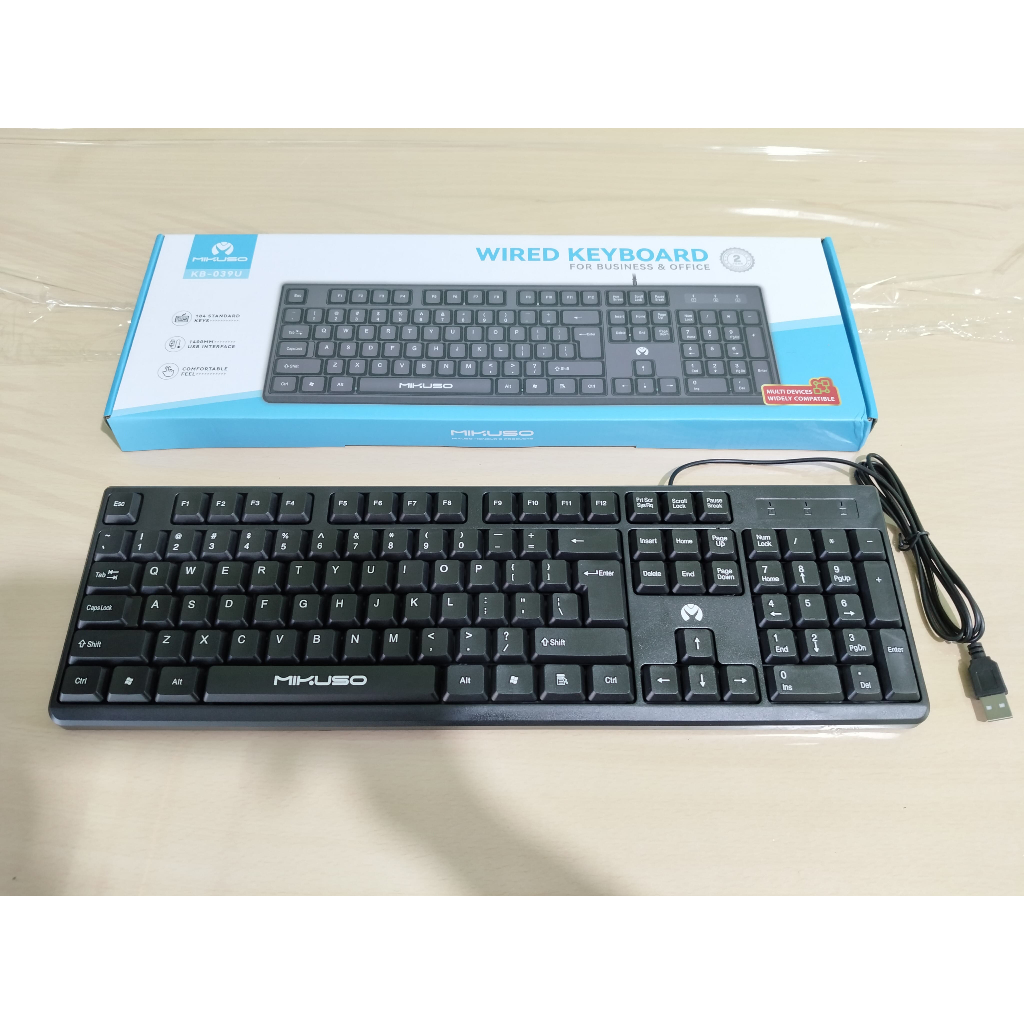 Jual MIKUSO KB-039U Keyboard Standar Wired USB For Business Office ...