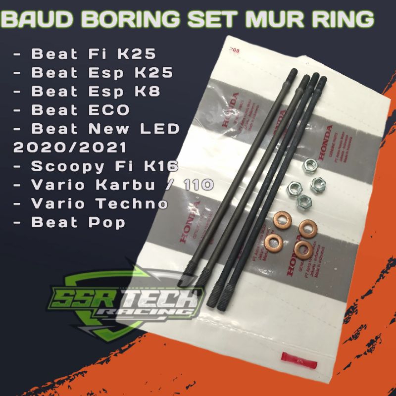 Jual Baud Boring Tusuk Sate Set Mur Ring Beat Fi Esp Pop LED Scoopy Fi ...
