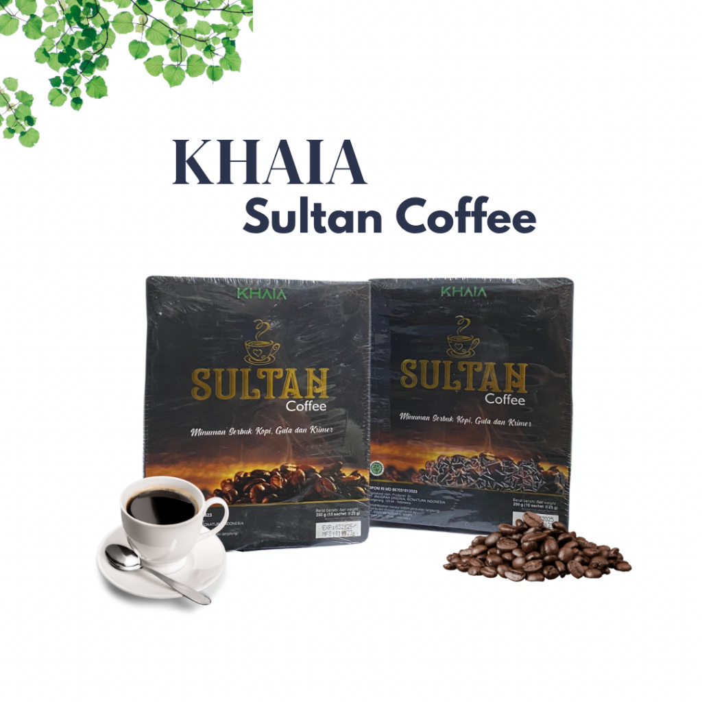 Jual Khaia Coffee Sultan Kopi Hitam Bubuk 1 Box isi 10 sachet Kopi Stamina | Shopee Indonesia