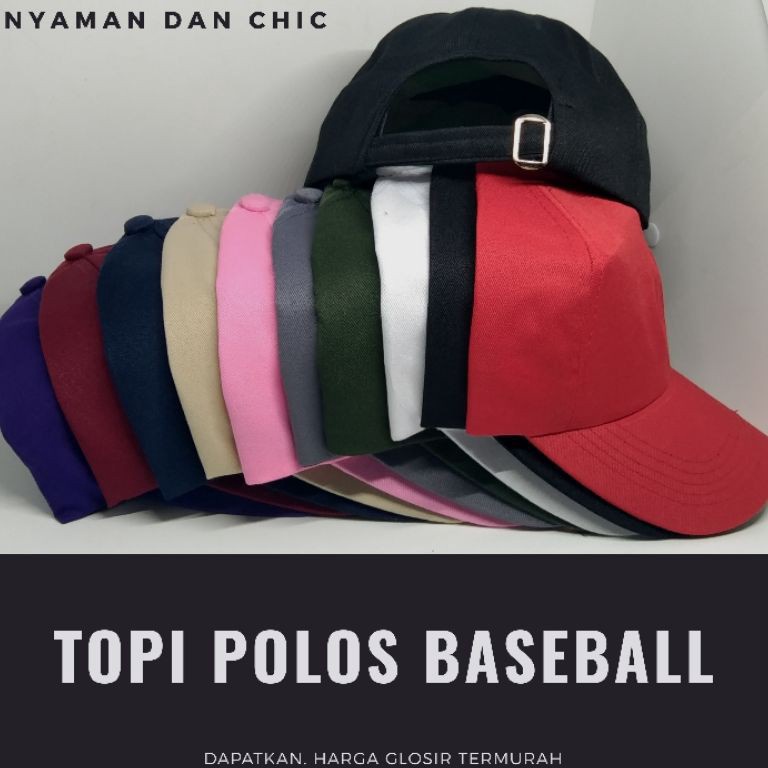 Jual Harga Terbaik TOPI POLOS BASEBALL DEWASA RING BESI DISTRO PROMO ...