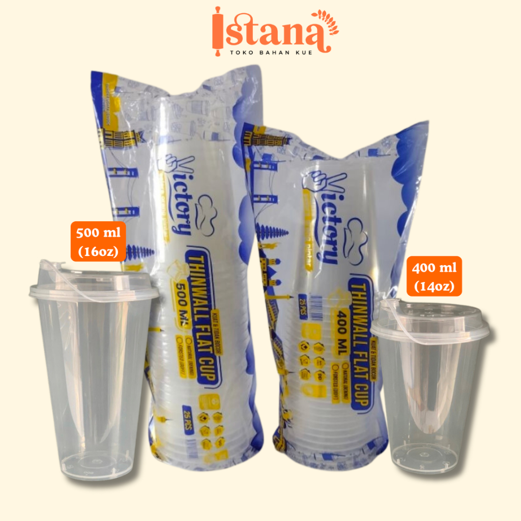 Jual CUP INJECTION BENING RATA ISI 25 400ml(14oz) / 500ml(16oz) / 700ml(24oz) / OVAL 380ml (12oz ...