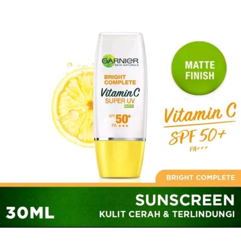 Jual Garnier Bright Complete Vitamin C Super UV Matte SPF 50+ PA ...