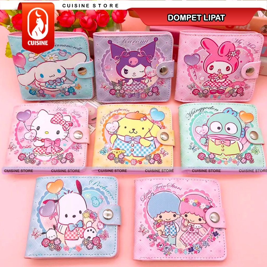 Jual Dompet anak lipat Gambar Kulomi Sanriyo Bahan PU Leather Tebal ...