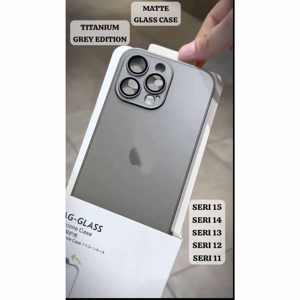 Jual Matte AG Glass Case Titanium Grey Edition 16 Promax 16 15 Pro 15 ...