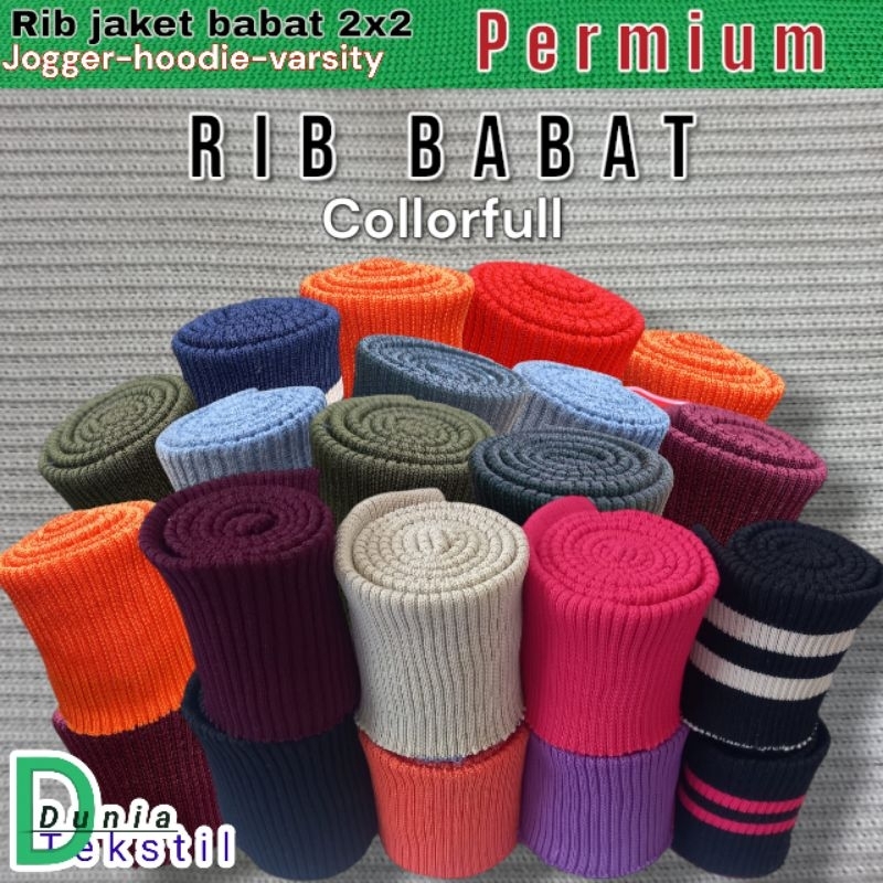 Jual kain Rib/Bur 2x2 babat warna varian rib kiloan Premium termurah ...