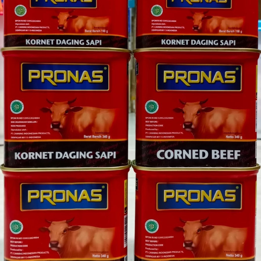 Jual korned Pronas Beef 198gr 198 / pronas / kornet sapi | Shopee Indonesia
