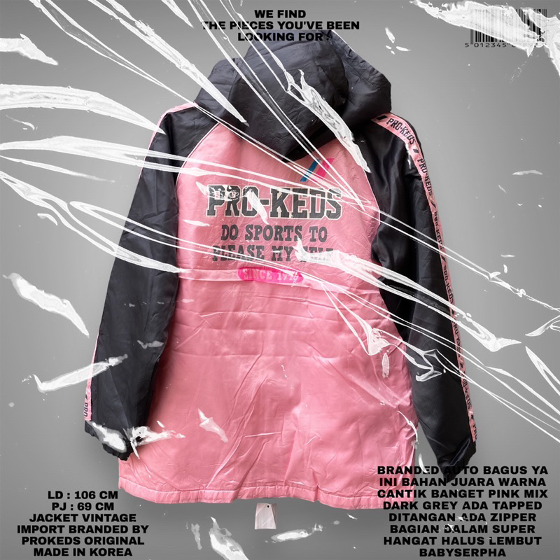 Jual PROKEDS ORIGINAL/JACKET PRO KEDS PINK/KOREAN JACKET/JACKET HOODIE ...