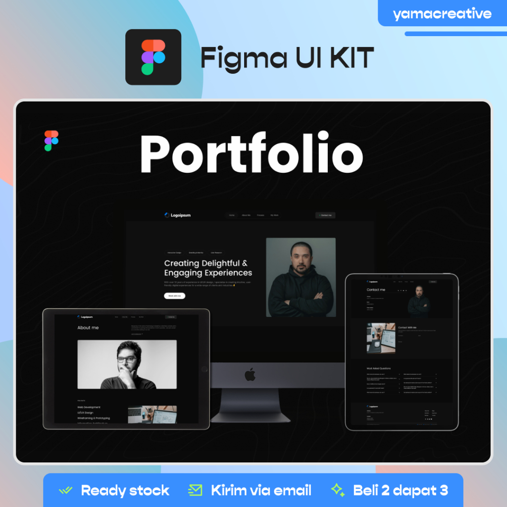 Jual Portofolio Website Template - Premium Figma UI Kit | Shopee Indonesia