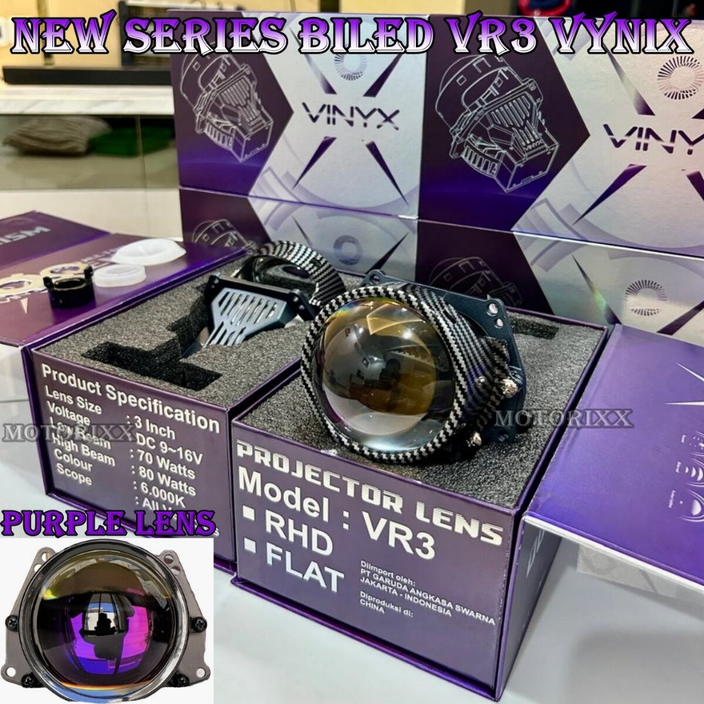 Jual ORIGINAL BILED VINYX VR3 DUAL PRIMS 3 INCHI PURPLE LENS BILED ...