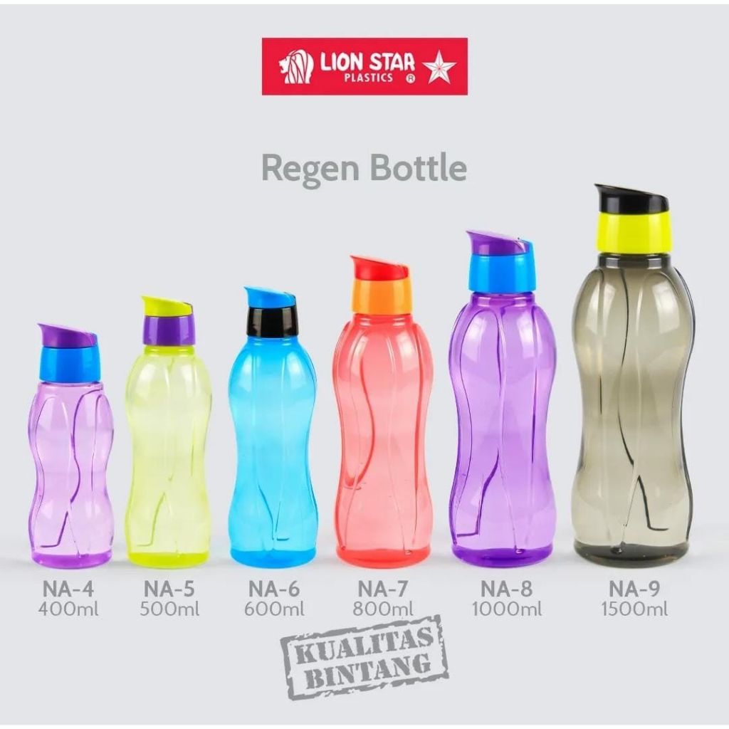 Jual BOTOL MINUM LION STAR REGEN BOTTLE 400ML/500ML/600ML/800ML/1000ML/1500ML | Shopee Indonesia