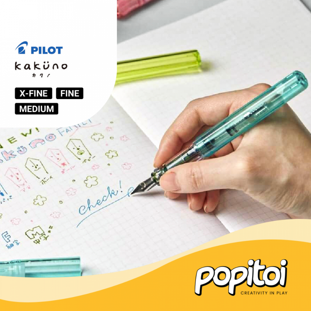 Jual Pilot Kakuno Fountain Pen M F EF (Medium Extra Fine) 0.3 0.5 0.7 mm Pena | Shopee Indonesia