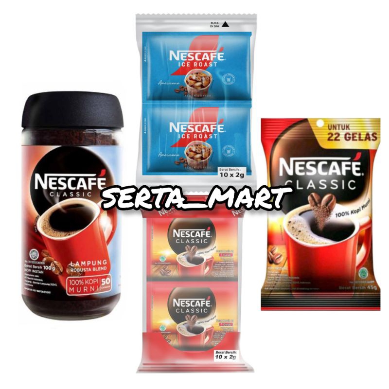 Jual Nescafe Ice Roast Americano 10x2gr / Nescafe Kopi Classic 45gr ...