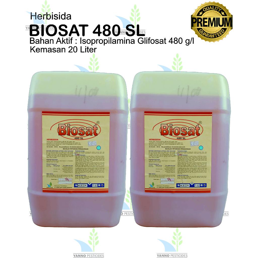Jual BIOSAT 480 SL Herbisida Bahan Aktif Isopropilamina glifosat 480 g ...