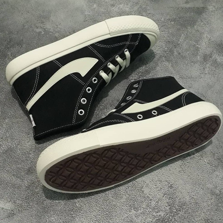 Jual Compass Gazelle High Black White Sepatu sneaker compas HI tinggi ...