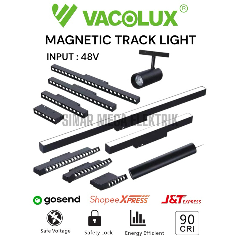 Jual 【GARANSI 12BULAN】VACOLUX MAGNETIC TRACK LIGHTING RAIL RELL ADAPTOR ...